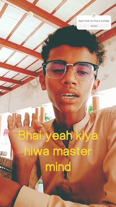 Amazing Trick To Find A Number Youtube Youtube Trending Viralshort By Master Mind Youtube