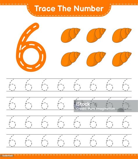 숫자를 추적합니다 바다 조개와 추적 번호 교육 어린이 게임 인쇄 워크 시트 벡터 일러스트레이션 0명에 대한 스톡 벡터 아트 및 기타 이미지 Istock