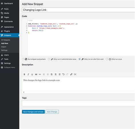 How To Add A Custom Filter Or Function With Code Snippets Kadence WP