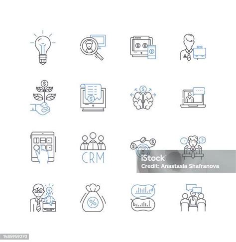 인사 진행선 아이콘 모음입니다 발전 승진 개발 성장 교육 성과 개선 벡터 및 선형 그림 학습 성공 피드백 개요 표지판 세트