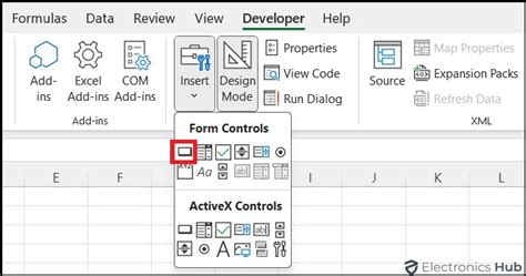 How To Insert A Button In Excel Electronicshub