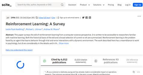 Reinforcement Learning A Survey
