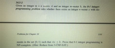Solved 34 5 2 Given An Integer M N Matrix A And An Integer Chegg