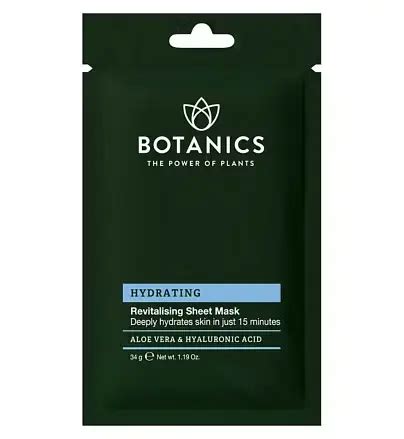 Botanics Hydrating Revitalising Sheet Mask Ingredients Explained