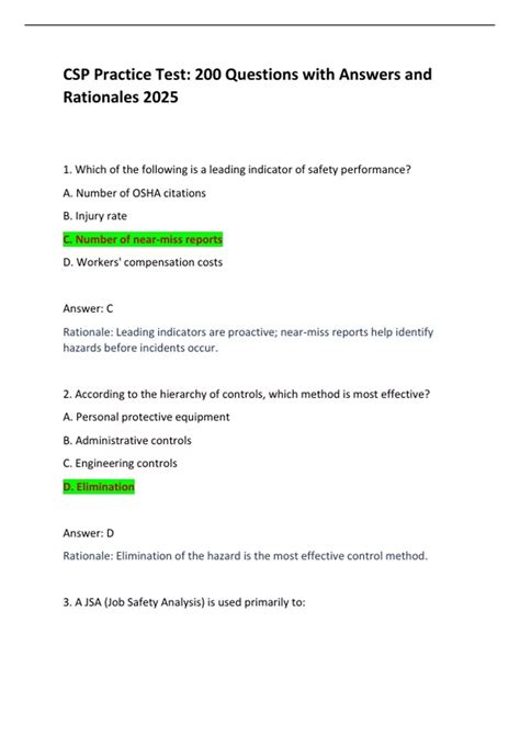 Certified Safety Professional Certified Safety Professional Csp