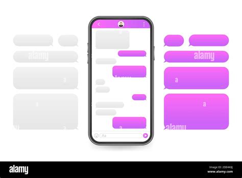 Chat Interface Application With Dialogue Window Clean Mobile Ui Design Concept Sms Messenger