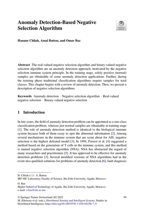 Pdf Anomaly Detection Based Negative Selection Algorithm
