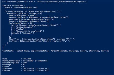 Powershell Is King I Need To Monitor Os Deployment In Mdt 2012 Not Using Deployment Workbench