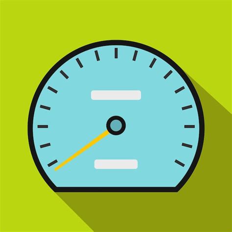Premium Vector Speedometer Icon In Flat Style On A Green Background