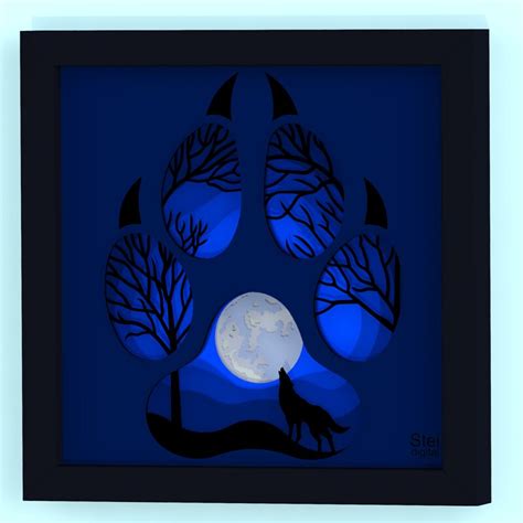 Wolf Border For Paper Etsy