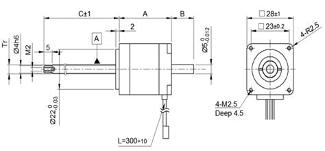 28mm Captive Non Captive Linear Stepper Motor For Linear Actuator Positioning