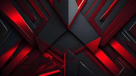 Premium Ai Image Vector Dark Abstract Tech Background With Red Elements