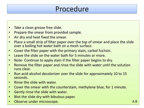 Acid Fast Staining PDF Chemistry Science