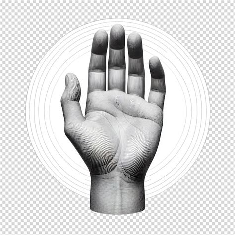 Una Mano Que Tiene Un Círculo En El Medio Archivo Psd Premium