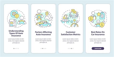 Premium Vector Choosing Car Insurance Company Onboarding Mobile App