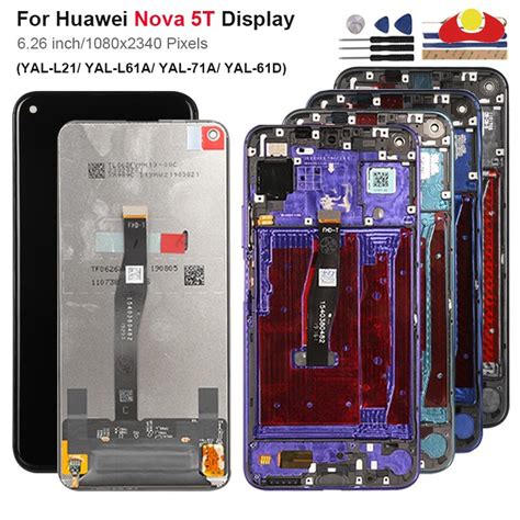 6 26 Display For Huawei Nova 5T LCD Display Touch Screen With Frame