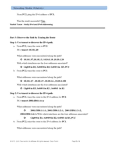 SOLUTION Packet Tracer Verify Ipv And Ipv Addressing Studypool