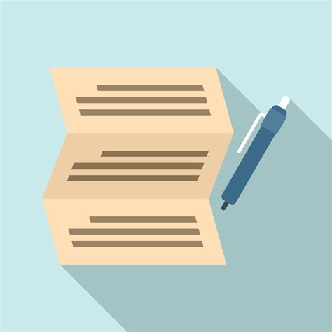 Syllabus Write Paper Icon Flat Style 14681192 Vector Art At Vecteezy