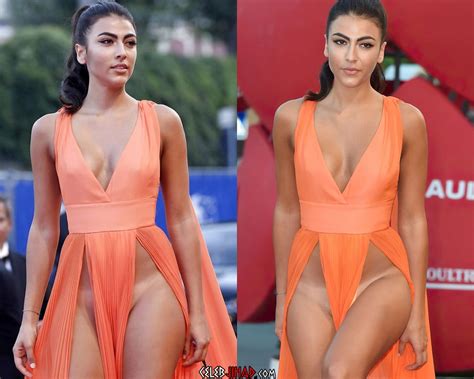 Giulia Salemi Crotch And Nipple Slips Dress Malfunction