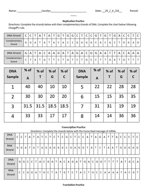 Geneticcodeworksheet Pdf Translation Biology Nucleic Acid Sequence