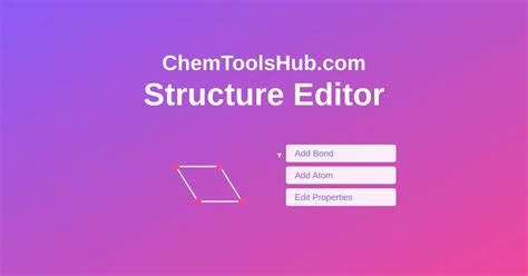 化学结构编辑器 在线分子结构绘制工具 Chemtoolshub