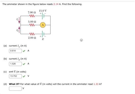 The Ammeter Shown In The Figure Below Reads 2 14 A