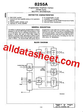 8255A 5 Datasheet PDF Advanced Micro Devices