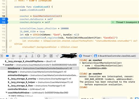 Crash With Error Thread Exc Bad Access Code Address X Fff E Issue