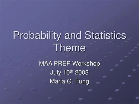PPT Probability And Statistics Theme PowerPoint Presentation Free Download ID 328398