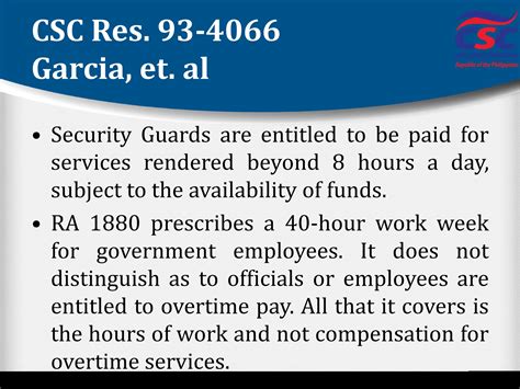 CSC Government Office Hours Posted In Their Website PDF