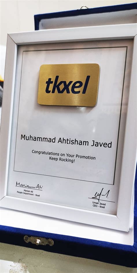 muhammad ahtisham javed on linkedin tkxel lifeattkxel