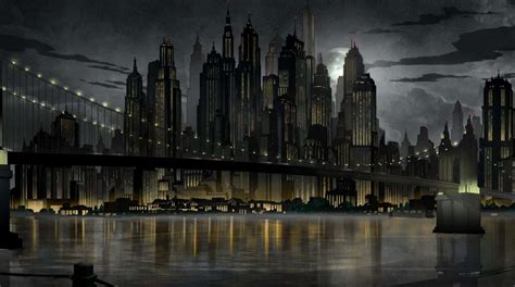Download Stunning Gotham City Skyline At Night