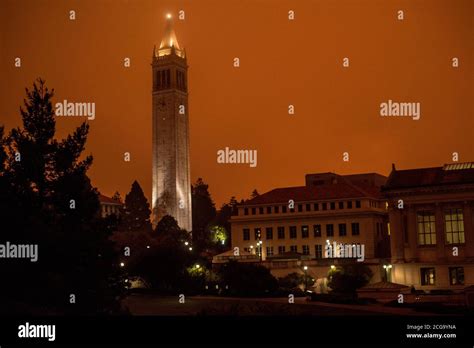The Campanile Clock Tower On The Campus Of Uc Berkeley Taken At 10 Am When Smoke From The