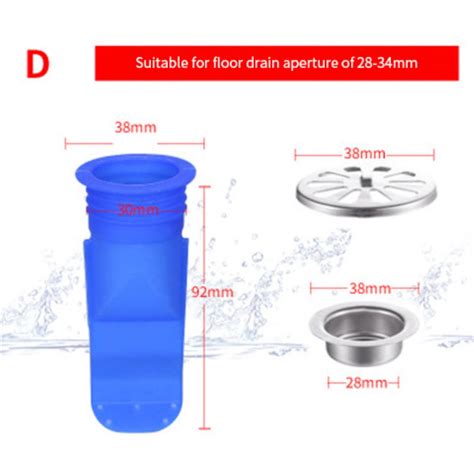 ღ ซิลิโคนท่อระบายน้ำระงับกลิ่นกาย Core ท่อทนทาน Anti กลิ่นแมลงควบคุมอ่างล้างจานกรองท่อระบายน้ำ