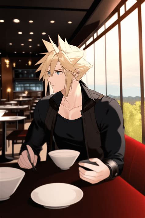 Cloud Strife At A Restaurant Looked Too Good As A Final Fantasy Fan Now Ill Stop Posting I