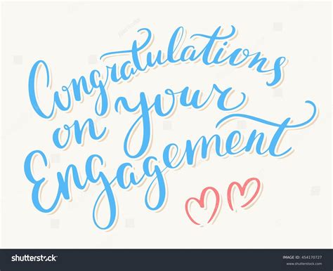Congratulations On Your Engagement Greeting Card Stock Vector 454170727