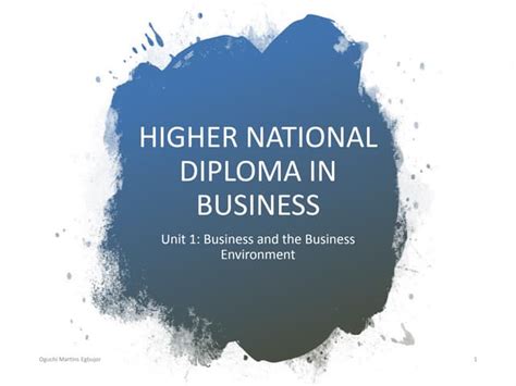 Business Unit 1 Business Environment Unit 1 2019 Pptx
