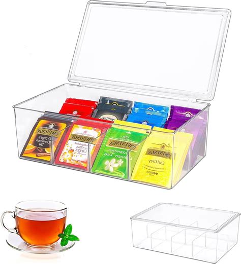 Caja Para Té Con 8 Compartimentos Txg Organizador Caja Para Bolsas De