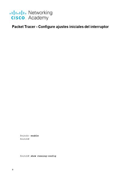 255 Packet Tracer Configure Initial Switch Settings Pdf
