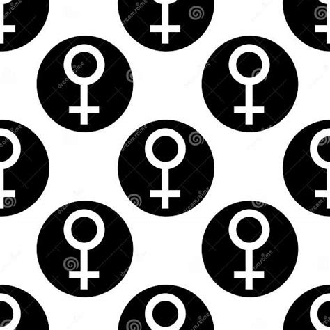 Modelo Inconsútil Sex Symbol Símbolos Planos De La Mujer Del Género Símbolos Abstractos