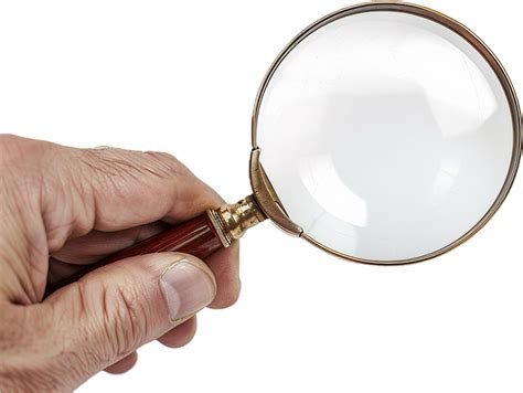 Hand Holding Magnifying Glass Close Up 46004468 Png