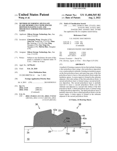 Pdf Method Of Forming Split Gate Flash Memory Cell With Spacer