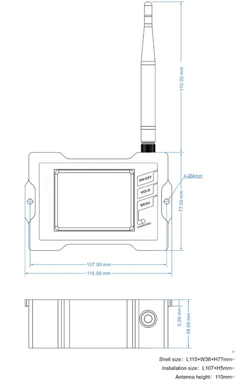 Precise Angle Meter Lora Communication Tilt Sensor With Wirless Monitor