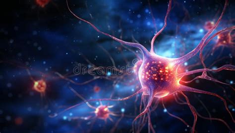 Vibrant Illustration Of Human Brain And Neuron Cells With Intricate