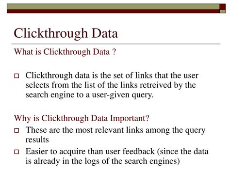 Ppt Optimizing Search Engines Using Clickthrough Data Powerpoint