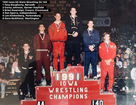 The Pin 1991 Iowa Hs State Wrestling 2a 140 1 Tony Dougherty Norwalk