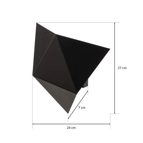 Shield Wall Lamp In Angular Shape Black Lightsie