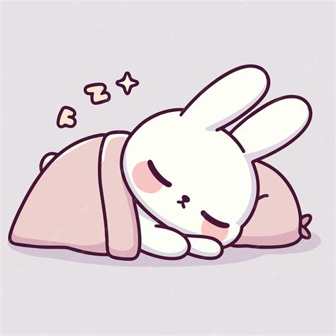 Premium Vector Vector Style Sleeping Bunny Cute Isolated