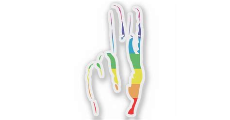 Rainbow Pride Peace Sign Sticker Zazzle