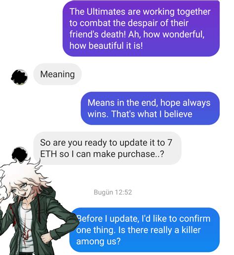 Sending My Scammer Nagito Lines R Danganronpa
